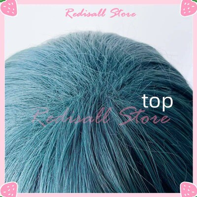 37Cm Wig Cosplay Mullet Pendek Multiwarna Dasar Keriting Ram