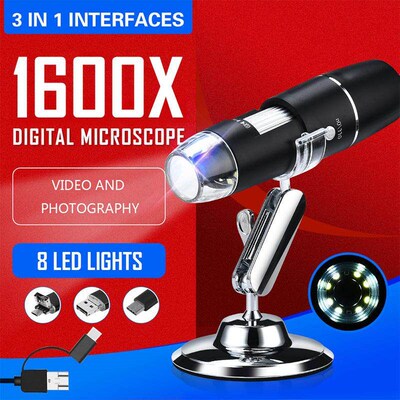 Microscope 8 LED 500-1600X  Handheld Portable Digital Micros