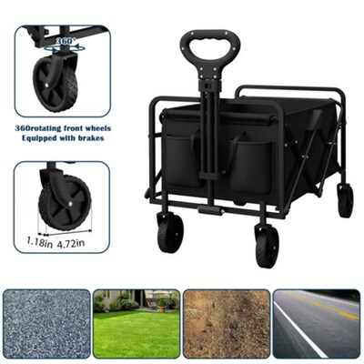 Foldable Garden Wagon Cart Portable Camping Trolley ,Outdoor