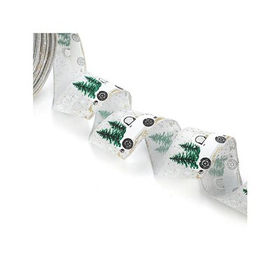 Christmas Burlap Ribbon - For Gift Wrapping & Holiday Decor