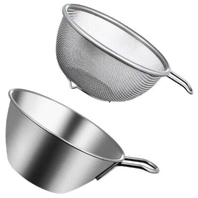 Egg Beating Pot with Handle Multifunctional Drain Bowl