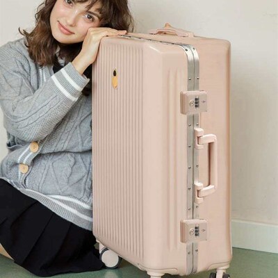 Aluminum Fre Suitcase Womens Trolley Case Universal Wheel L