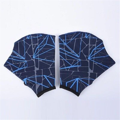 1 Pair Women Men Swimming Hand Fins Flippers Open Finger