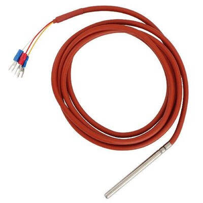 PT100 RTD Temperature Sensor 6mmx80mm Class B 2M Silicone