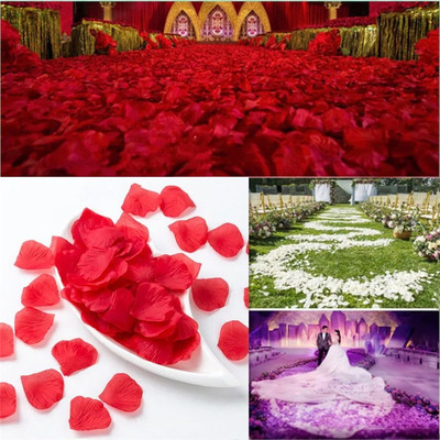 100/500/1000pcs Artificial Rose Petals Romantic Artificial F
