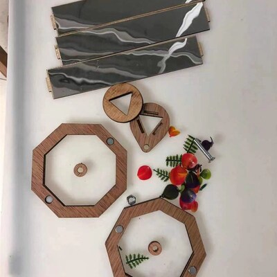 Toddler Toys Wooden Diy Rotating Kaleidoscope Set Outdoor Ch