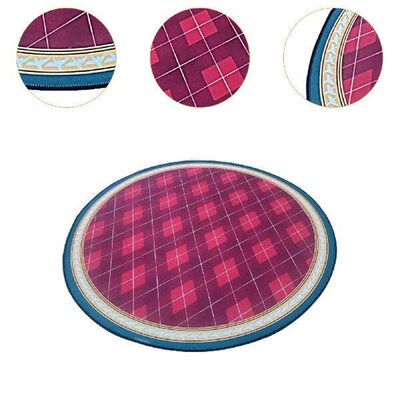 Round Circular Non-Slip Area Rug Decorative Modern Bedside