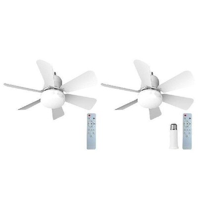 Modern Ceiling Fan with LED Light Remote Control Silent