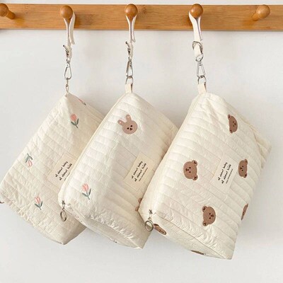 Diaper Bag Baby Pram Stroller Bags Organizer Bear Embroidery
