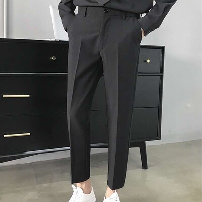 Pants Mens Croppe Pants Straight Summer Thin ummy Trousers