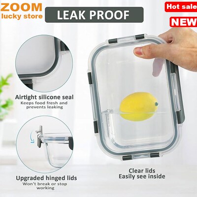 12-Pack,Glass Meal Prep Containers,Food Storage Lunch box