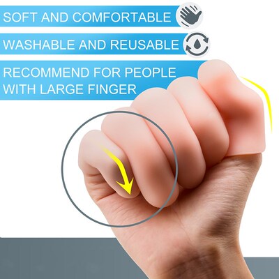 2Pcs Extended Thickened Finger Protector Silicone Tube Thumb