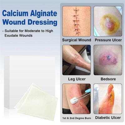 4 x 4 10pcs Calcium Alginate Wound Dressing Non Stick Gau