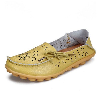YAERNI20 colors Real leather flat shoes Woman Fashion leisur