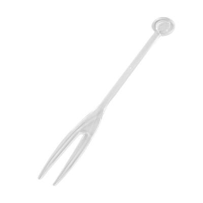 Single-use transparent plastic small forks, fruit picks, des
