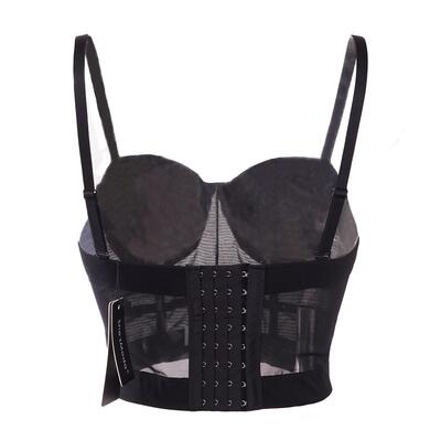 Mesh Push Up Bralet Womens Corset Bustier Bra Night Club Pa