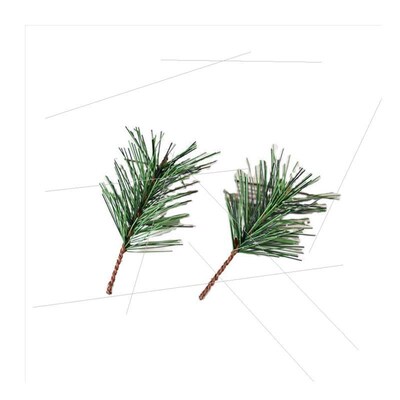 Simulation cuttings for Christmas pine tree decoration diy