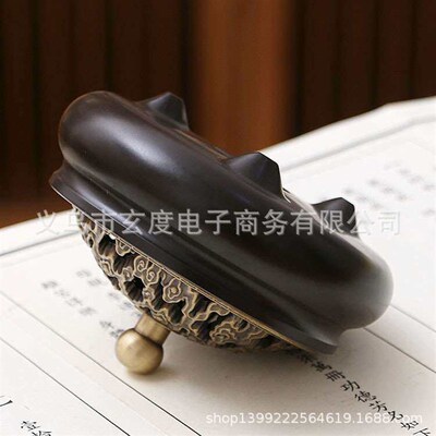 Curry Color Small Milk Foot Censer Pure Copper Household Sma
