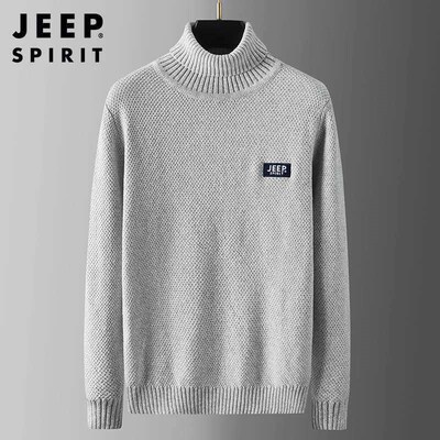/ sweater autumn and winter turtleneck sweater mens casual