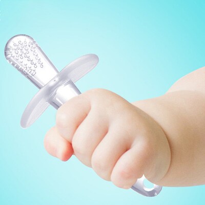 1Pcs Baby Molar Stick Liquid Silicone Teething Toy Anti-swal