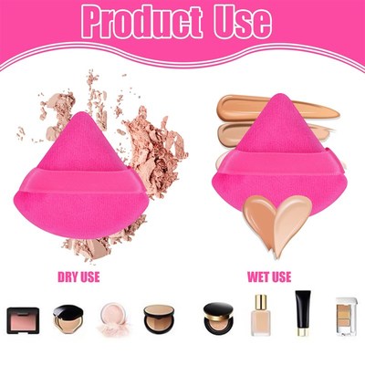 5 Pcs Powder Puff Face Soft Triangle Makeup Tool Loose Powde