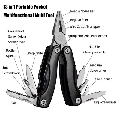 Portable Pocket Multitool Pliers Knife Screwdriver Hand Tool