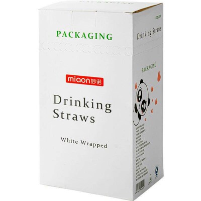 Individually Wrapped Disposable Clear Straws, Kids Curved E