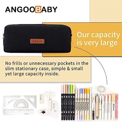Canvas Pencil Case Student Pouch Coin Cosmetic Bag Office St
