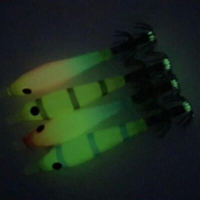 2Pcs Luminous Squid Hook Bait Bazooka Shrimp Blowing Tube