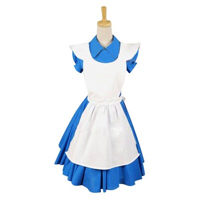 Fantasy Alice Cosplay Fantasia Dress Cartoon Wonderland Disg