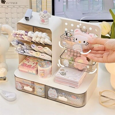 Desk Stationery Organizer Shelf Pen Holder Office Study Desk