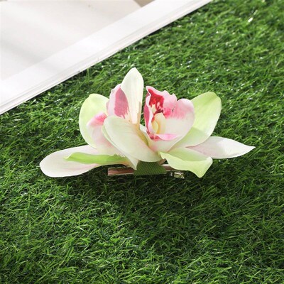 Orchid Flowers Hair Clips Bohemian Small Hairpin Bridal Barr