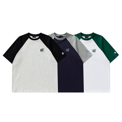 Summer New Vintage College cityboy Couples Color-matching Ra
