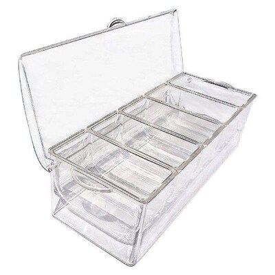 Ice Chilled Condiment Caddy With 5 Containers(2.5 Cup)