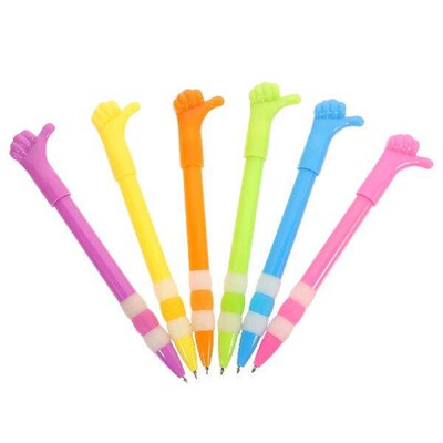 6 Pcs Thumb Ballpoint Pen 0 7mm Cartoon Thumbs up Pens