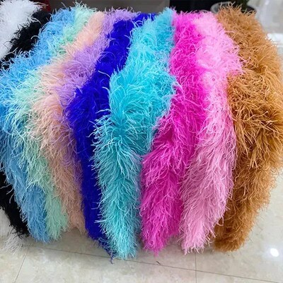 Beatiful 2 Meters 6 Layer Natural Ostrich Feathers Boa Quali