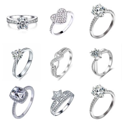 1pc Ring For Womens AAA Cubic Zirconia White Wedding Annive
