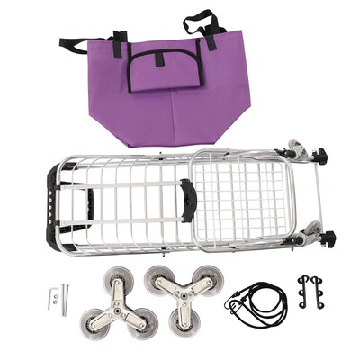 35L Folding Shopping Cart Stair Climber Shopping Cart Grocer