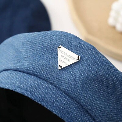 Fashion Korean Version Denim Berets Caps for Women Simple Wi