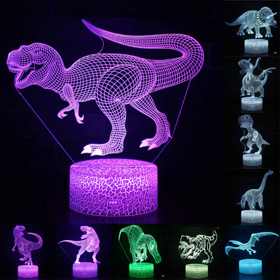 3D LED Night Light Dinosaur Series 7Color USB Kid Table Lamp