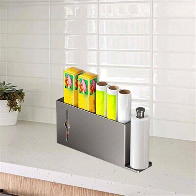 Paper Towel Holder Trash Bag Dispenser Foil Cling Film