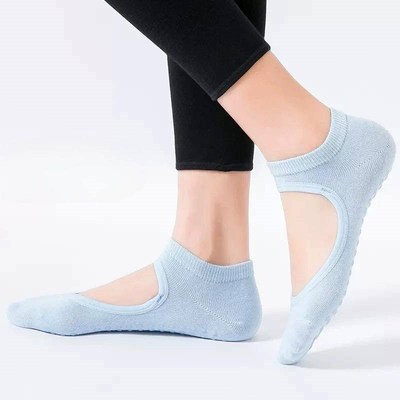 Silicone Non-slip Yoga Socks Backless Breathable Cotton Indo