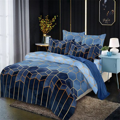 Bedding Gilded Lines Roerney Geometric Diamond Three-four Pi