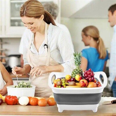 Baby Bottle Wash Basin Camping Sink Wash Tub Foldable Dish