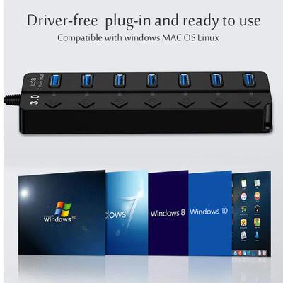 4/7 Port USB 3.0 Multi USB Splitter Hub USB Hub 2.0 Use
