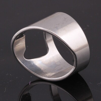 Bottle Opener Ring Creativity Corkscrew Stainless Steel Fing