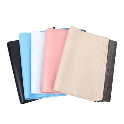 10Pcs Plastic Courier Bag White/Pink Poly Mailers Small Gift
