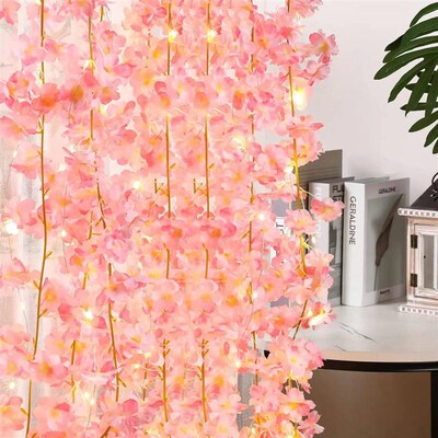 1PC Cherry Blossom String Light 20LED Garland Artificial Flo