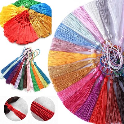 100pcs/lot 13CM Polyester Silk Tassels Fringe Spike Hanging