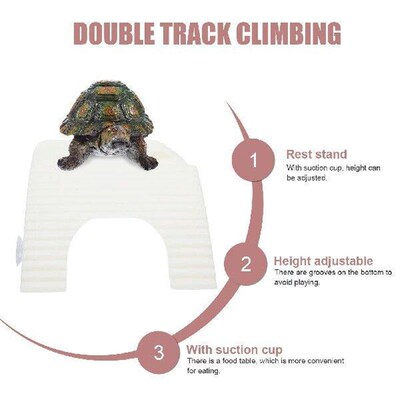 Turtle Climbing Terrace Basking Stone Ornament Animal Rest